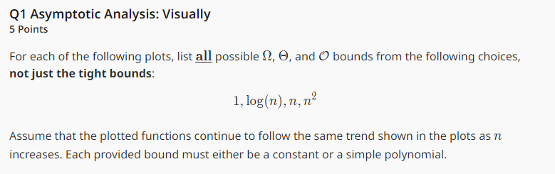 Solved Q1 Asymptotic Analysis: Visually 5 Points For each of | Chegg.com Solved Q1 Asymptotic Analysis: Visually 5 Points For each of | Chegg.com