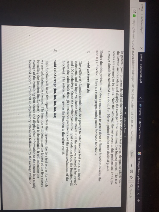Solved Program 2-Lowest Score Drop For this problem, please | Chegg.com