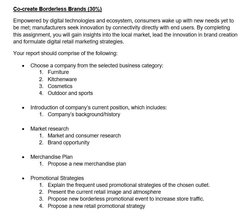 Solved Co-create Borderless Brands (30%) Empowered by | Chegg.com