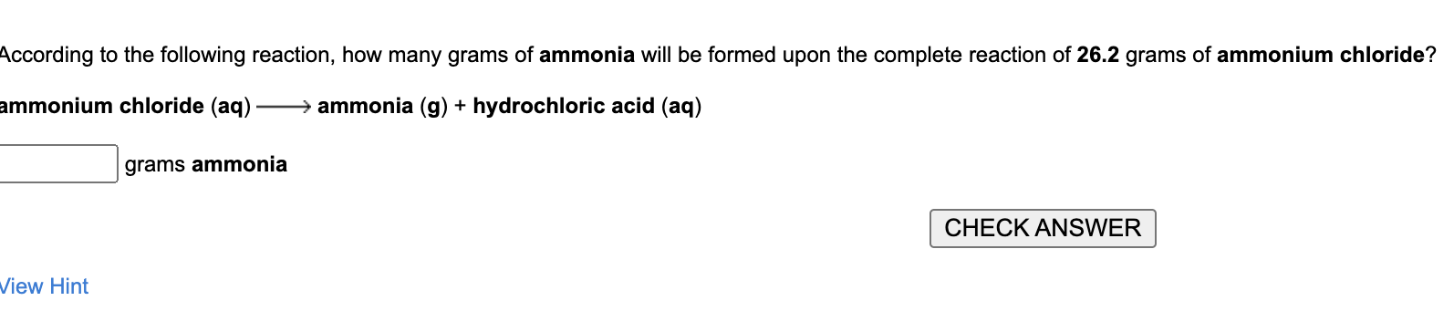 Solved According to the following reaction, how many grams | Chegg.com