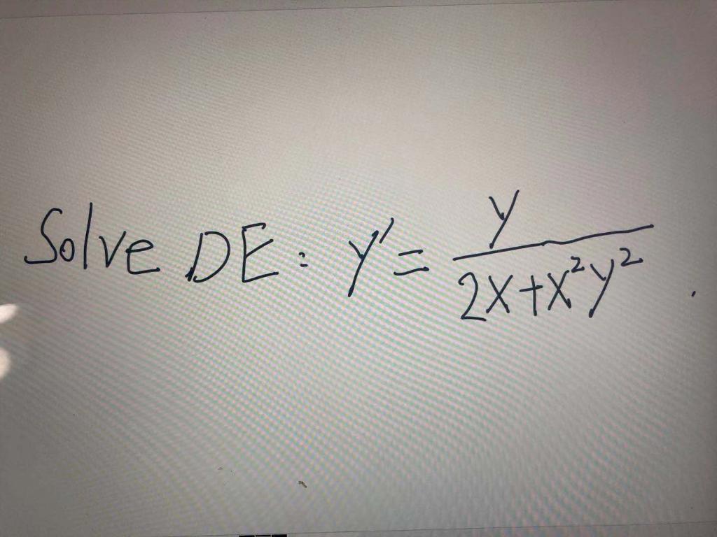 Solved Solve DE: Y = 7x7 | Chegg.com