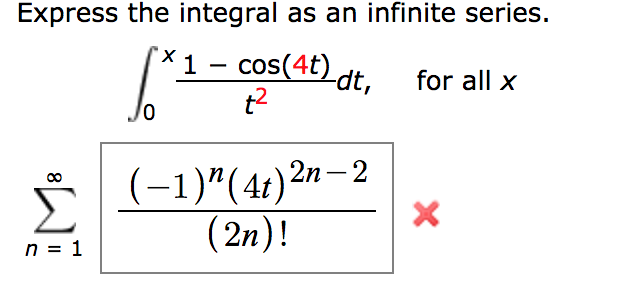 Solved Express the integral as an infinite series. 14)dt, | Chegg.com