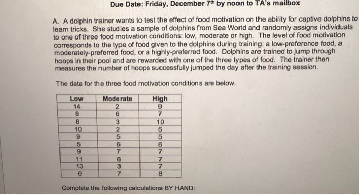 Solved 2.) Calculate SS total, SS between and SS within. | Chegg.com