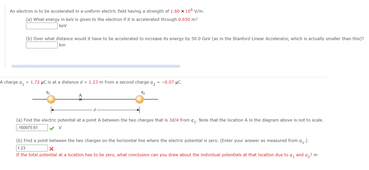 Solved An electron is to be accelerated in a uniform | Chegg.com