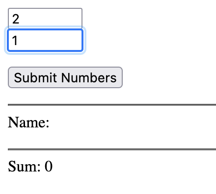 Solved How to display the sum of two numbers in html(web | Chegg.com