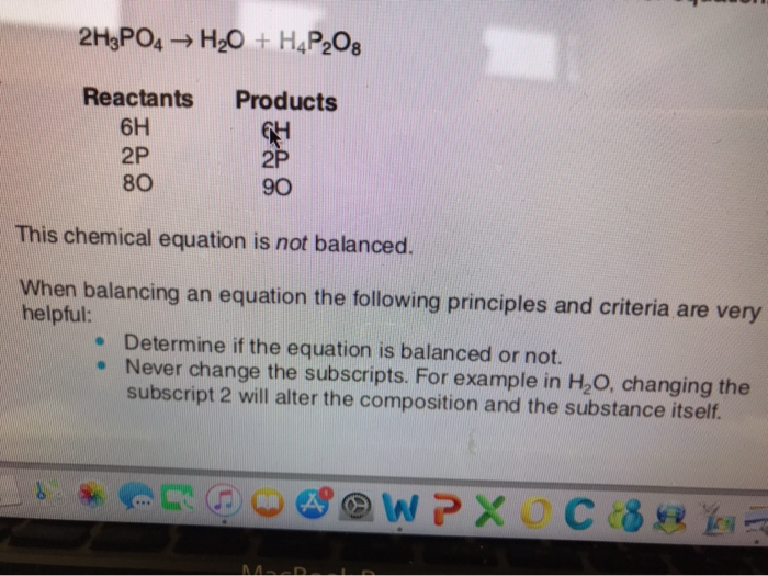 Solved balance the equation2H3pO4=H4p2O8+H2Ojust in case you | Chegg.com