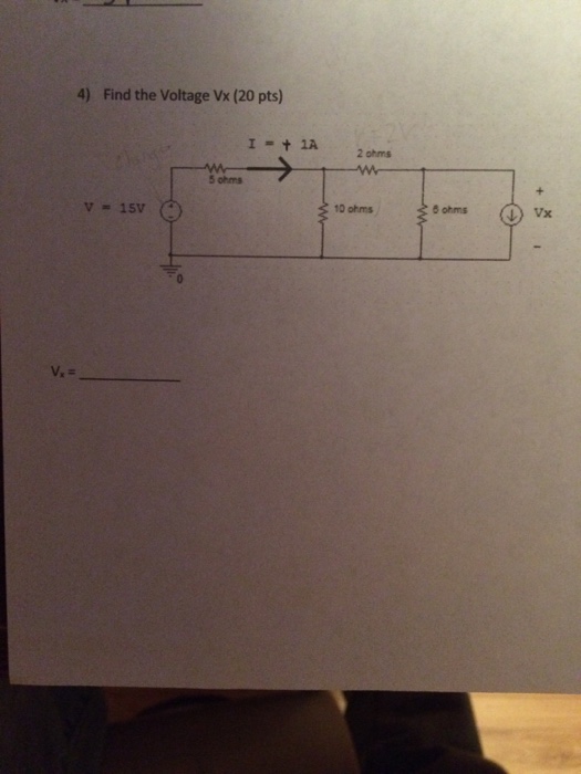 Solved Find the voltage Vx V_x = _______ | Chegg.com