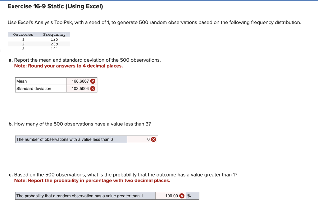Solved Exercise 16-9 Static (Using Excel) Use Excel's | Chegg.com