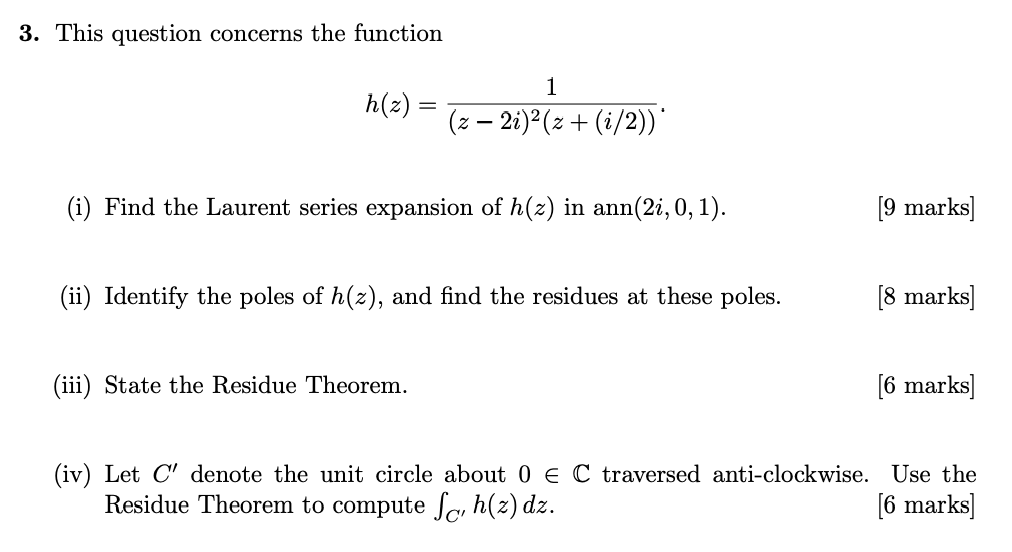 Solved 3. This question concerns the function | Chegg.com