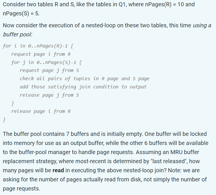 Consider performing a nested-loop join on two tables | Chegg.com