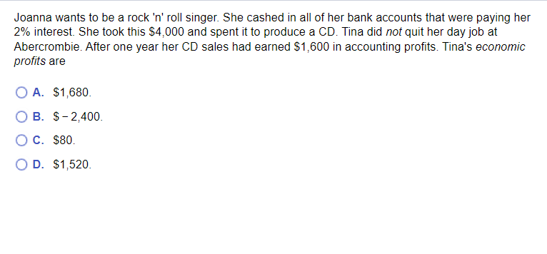 Solved Joanna wants to be a rock ' n ' ﻿roll singer. ﻿She | Chegg.com