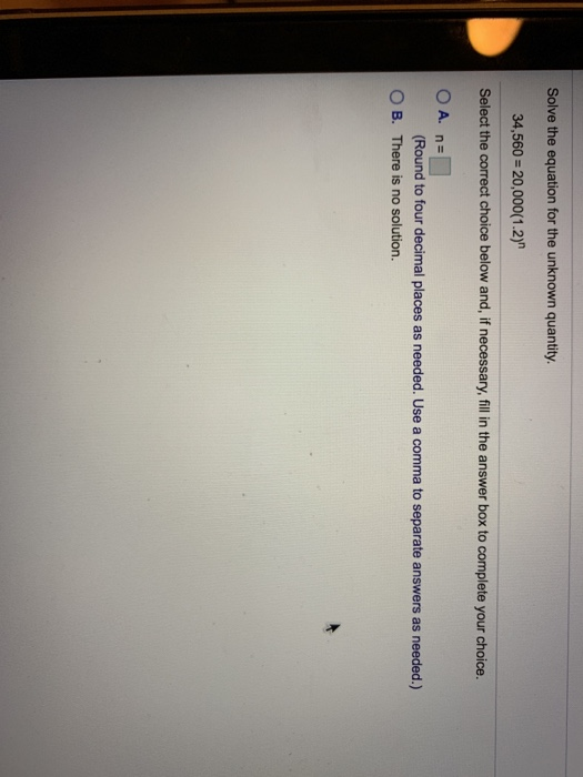 Solved Solve the equation for the unknown quantity. | Chegg.com