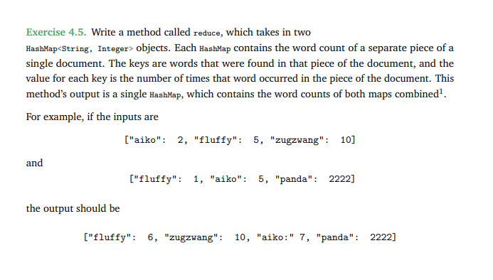 Solved Exercise 4.5. Write a method called reduce, which | Chegg.com
