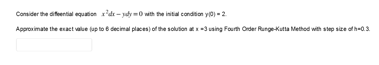 Solved Consider the diffeential equation x2dx−ydy=0 with the | Chegg.com
