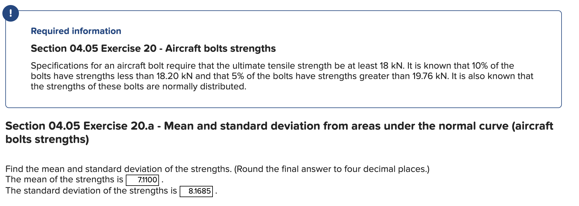 Solved Required information Section 04.05 Exercise 04 - | Chegg.com
