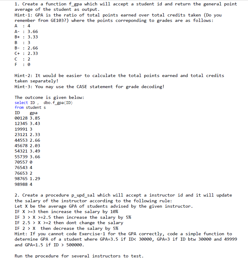 Solved DATABASE CODES: DDL+drop: drop table course; drop | Chegg.com