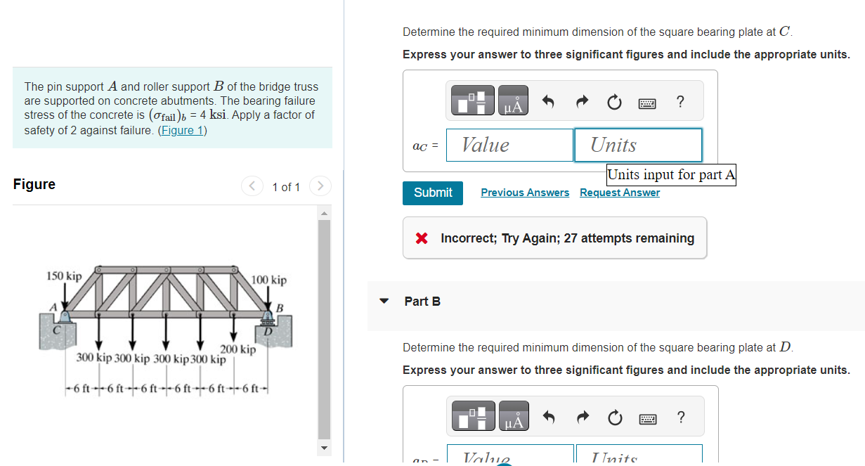 Solved Determine the required minimum dimension of the | Chegg.com