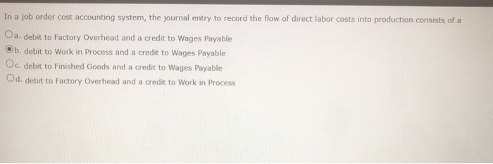 Solved: In A Job Order Cost Accounting System, The Journal... | Chegg.com