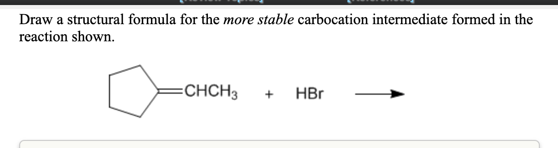 Solved Draw a structural formula for the more stable | Chegg.com