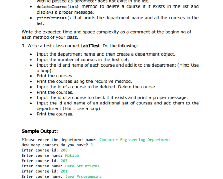 Solved Lab Exercise: Implement the following classes: 1. | Chegg.com