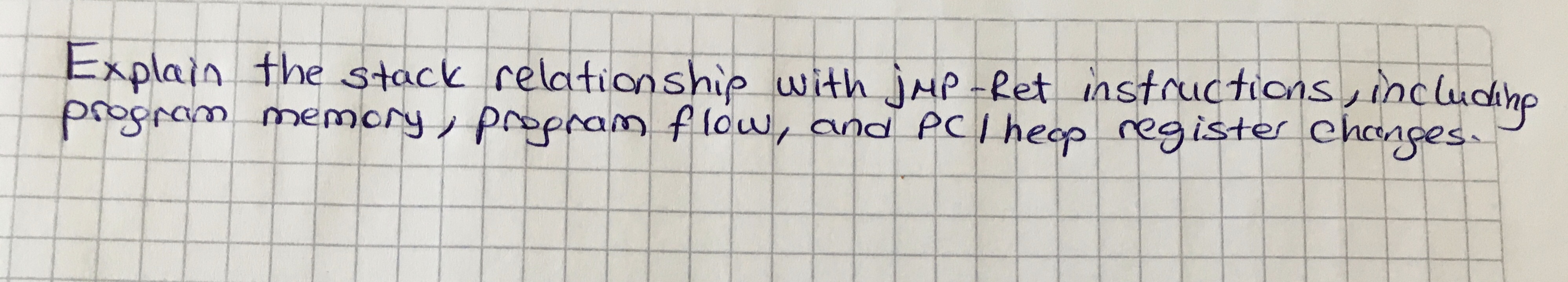 Solved Explain the stack relationship with jmp-Ret | Chegg.com