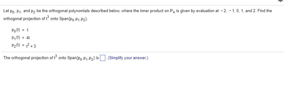 Solved Let po, P1, and p2 be the orthogonal polynomials | Chegg.com