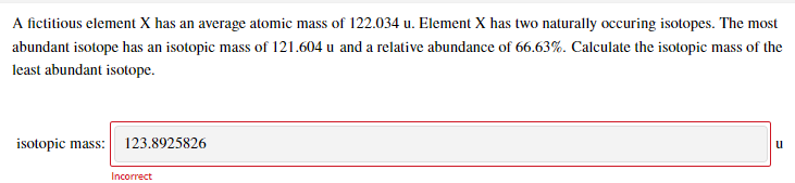Solved A fictitious element X has an average atomic mass of | Chegg.com Solved A fictitious element X has an average atomic mass of | Chegg.com