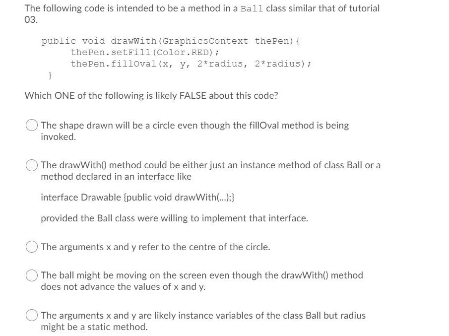 Solved The following code is intended to be a method in a | Chegg.com