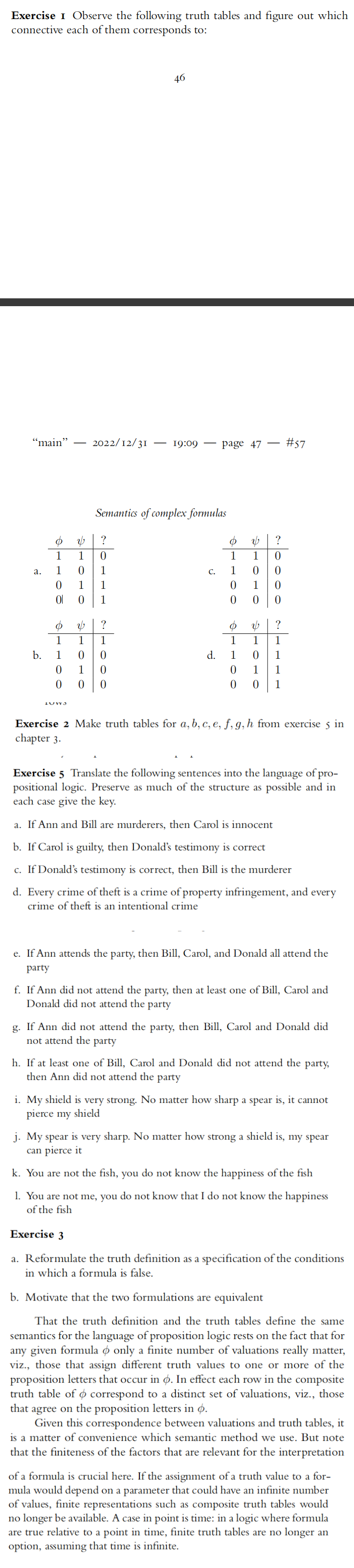 Solved Exercise I Observe the following truth tables and | Chegg.com