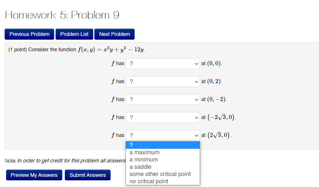 Solved Homework 5: Problem 9 Previous Problem Problem List | Chegg.com