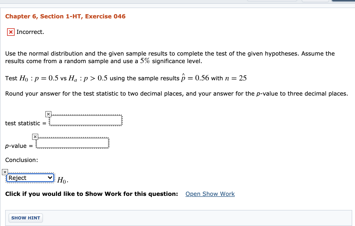 Solved Chapter 6, Section 1-HT, Exercise 046 xIncorrect. Use | Chegg.com