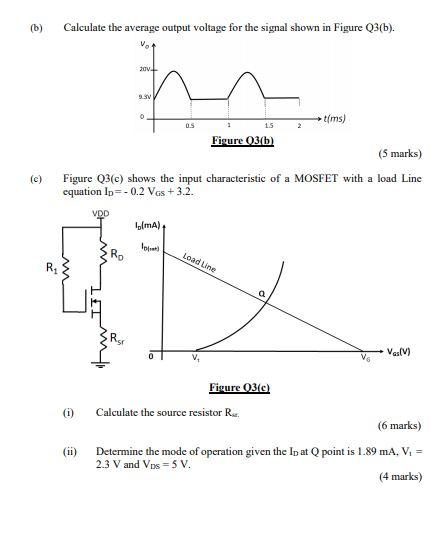 Solved (b) Calculate the average output voltage for the | Chegg.com