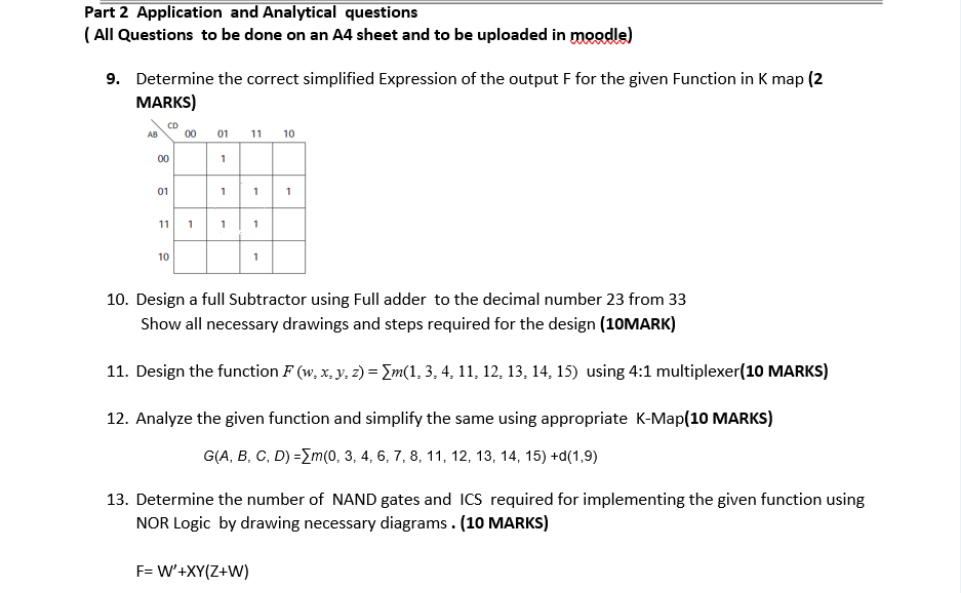 Solved Part 2 Application and Analytical questions (All | Chegg.com