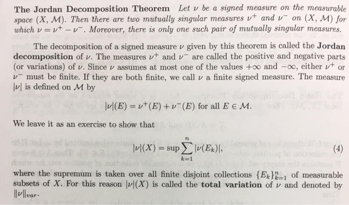 Solved The Jordan Decomposition Theorem Let v be a signed | Chegg.com