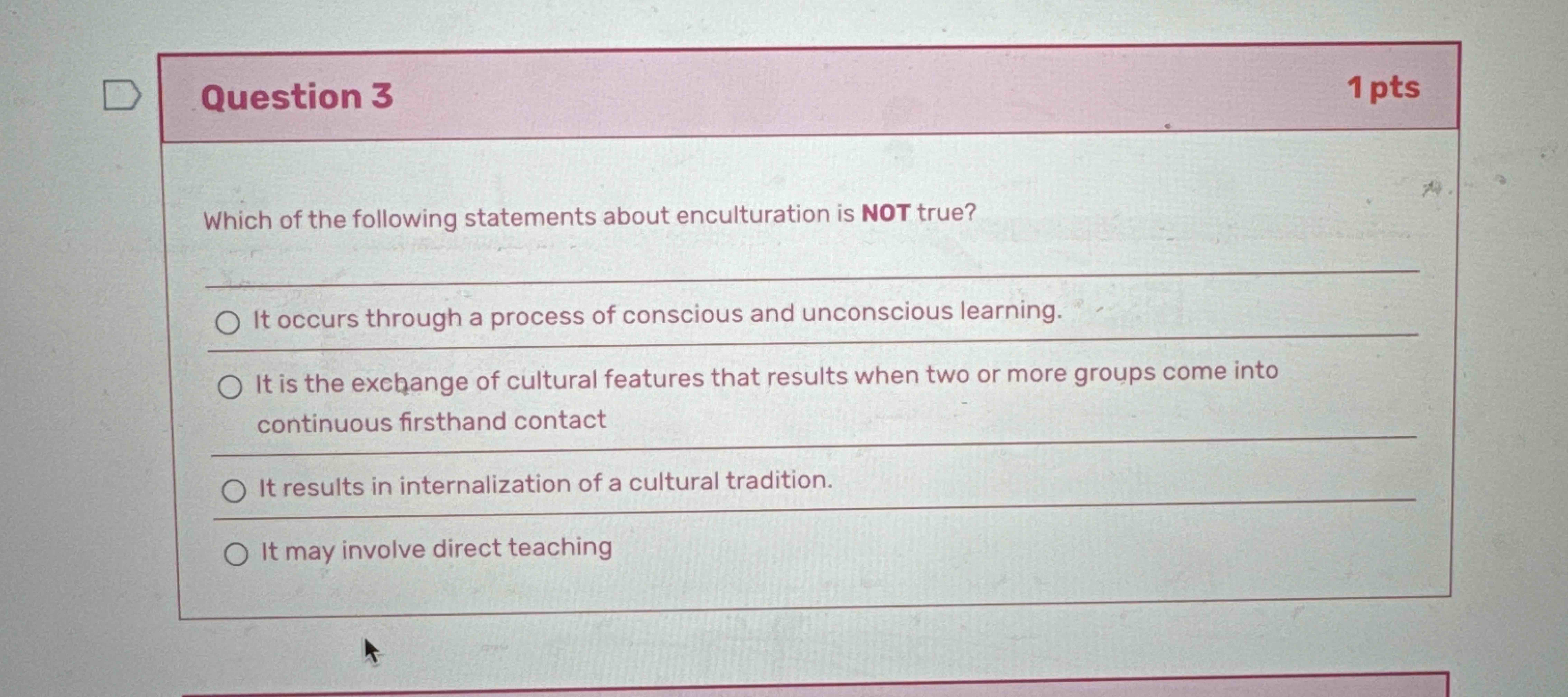 Solved Question 3Which of the following statements about | Chegg.com