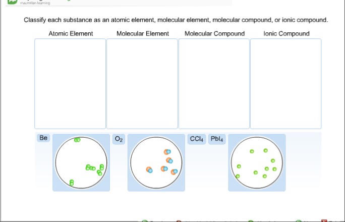 Solved Classify each substance as an atomic element, | Chegg.com