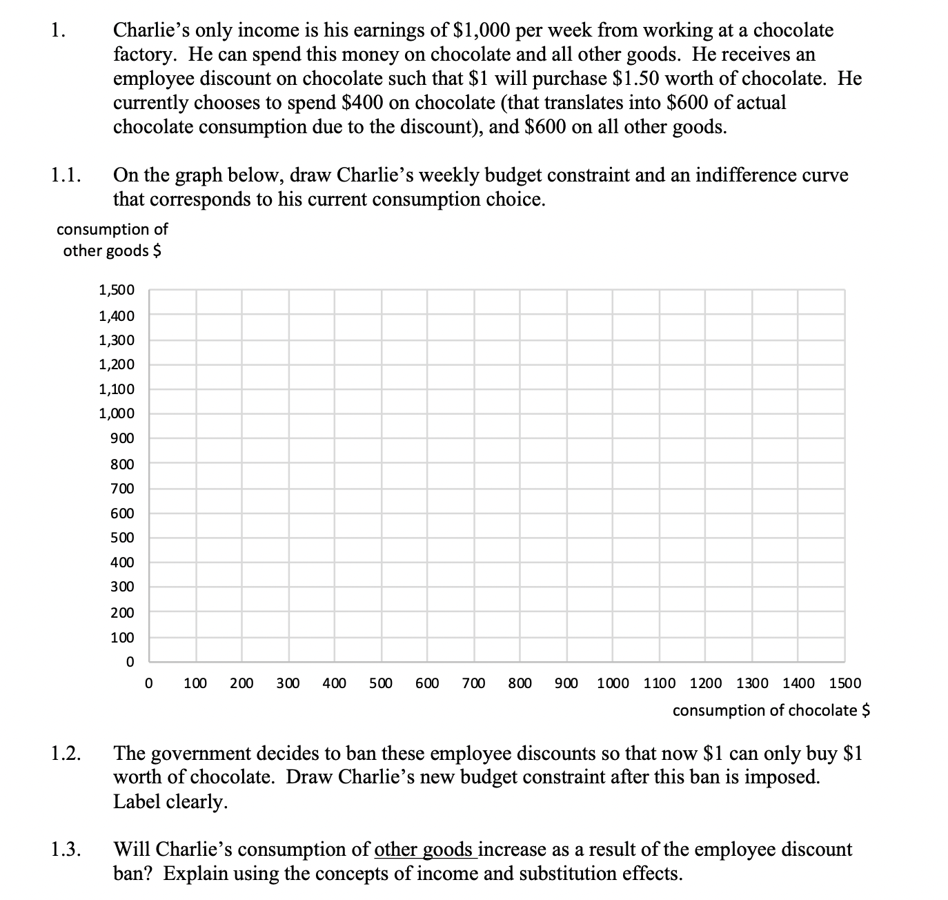 Solved Charlie's only income is his earnings of $1,000 ﻿per | Chegg.com