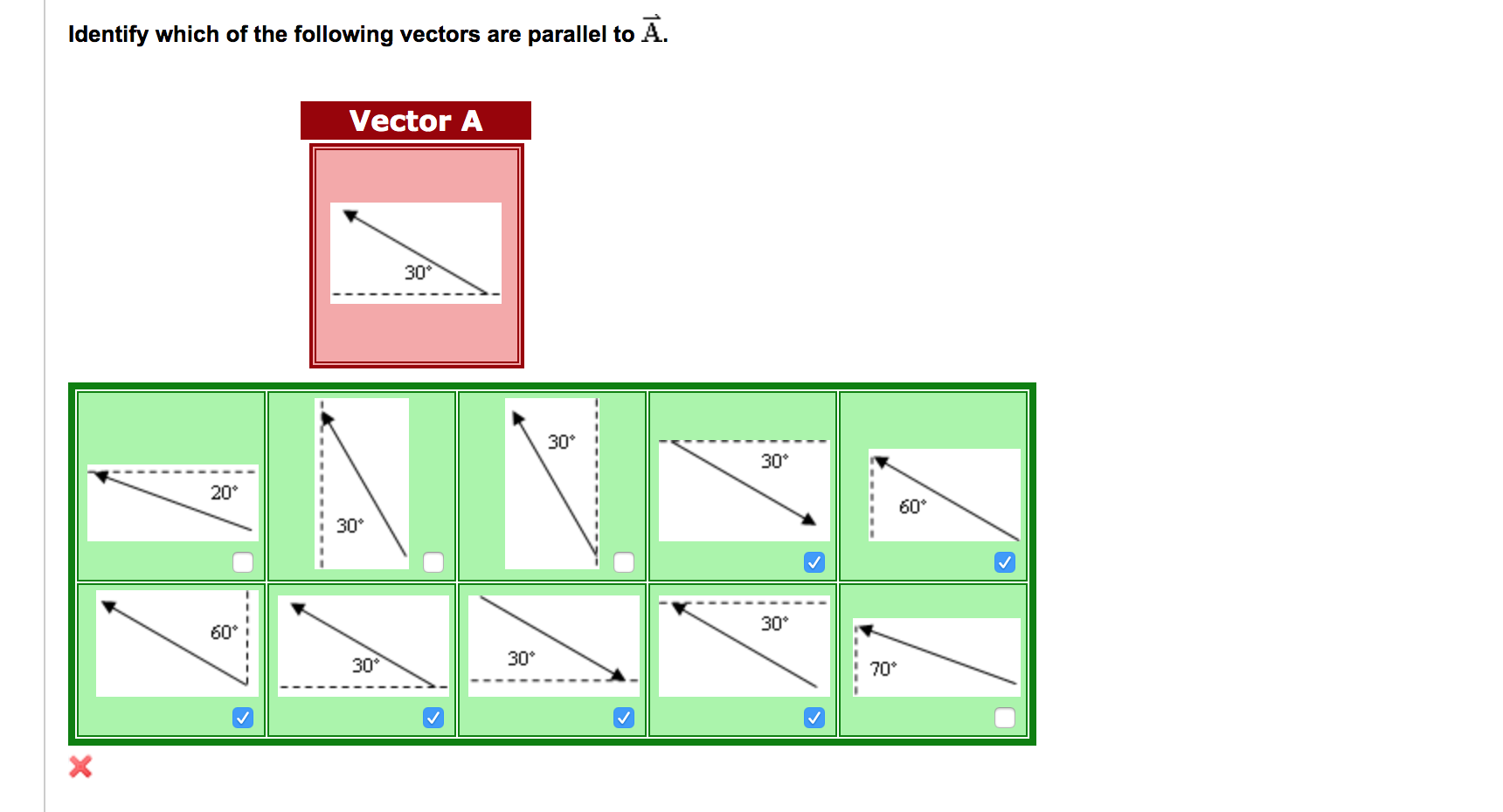 Solved Vectors: Parallel, Anti-Parallel, & Perp. (conc.) THE | Chegg.com