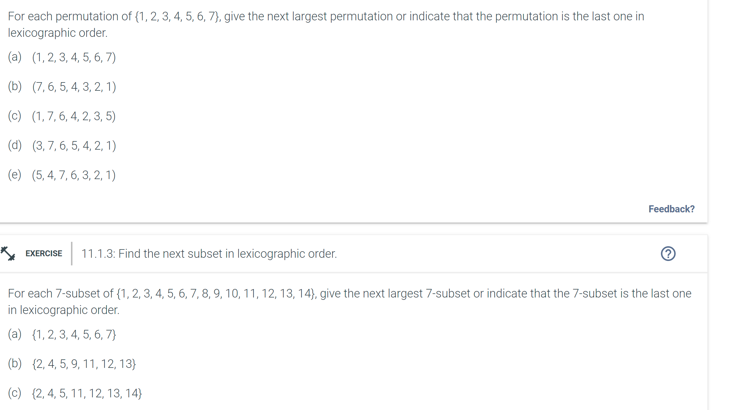 Solved For Each Permutation Of 1234567 Give The 
