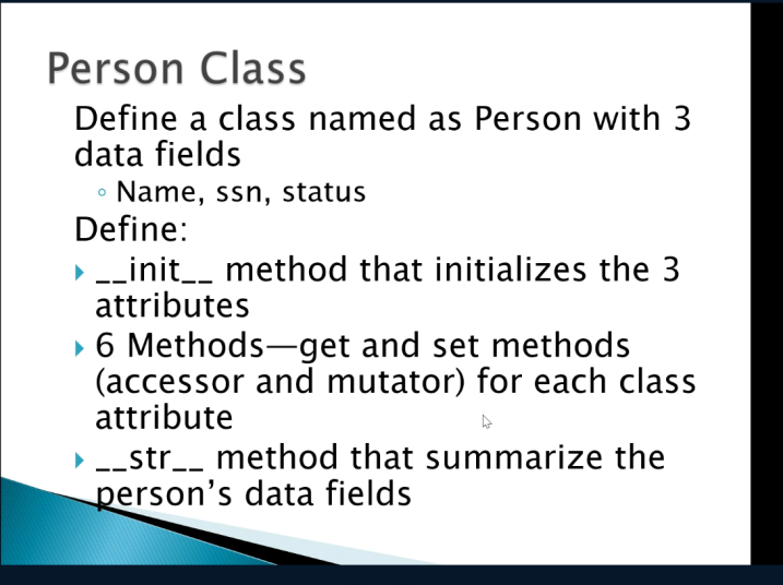 Person Class Define a class named as Person with 3 | Chegg.com