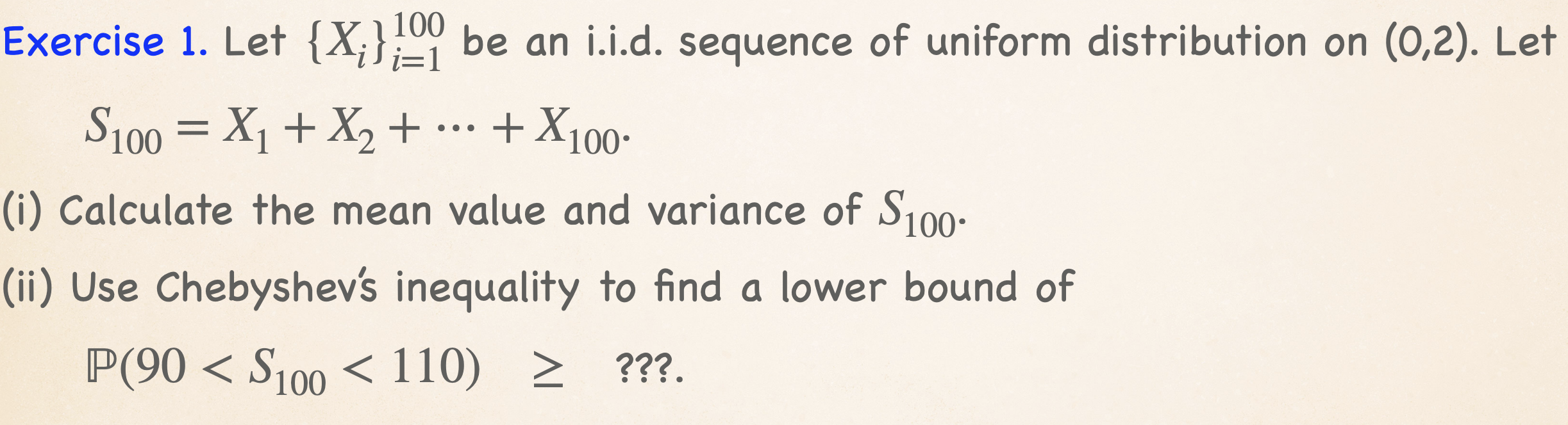 Solved Exercise 1. Let {Xi}i=1100 be an i.i.d. sequence of | Chegg.com