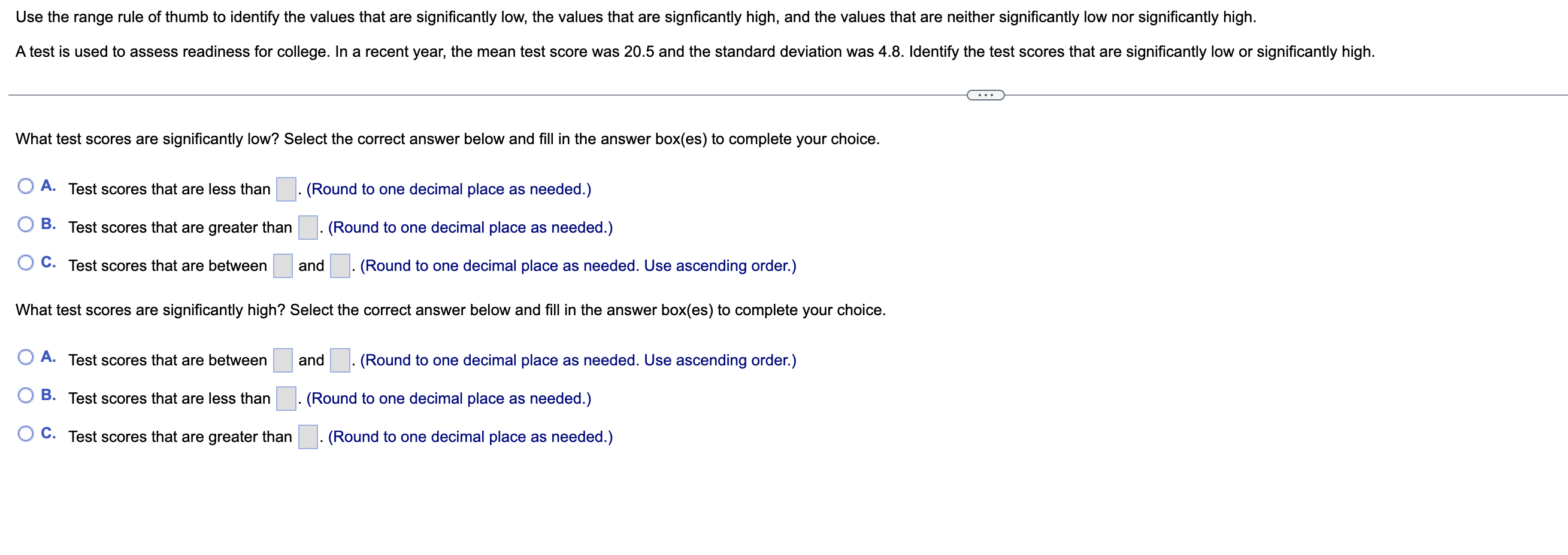 Solved Use the range rule of thumb to identify the values | Chegg.com