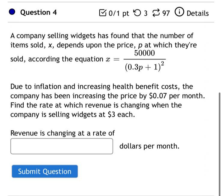 Solved A company selling widgets has found that the number | Chegg.com