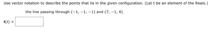 Solved Use vector notation to describe the points that lie | Chegg.com