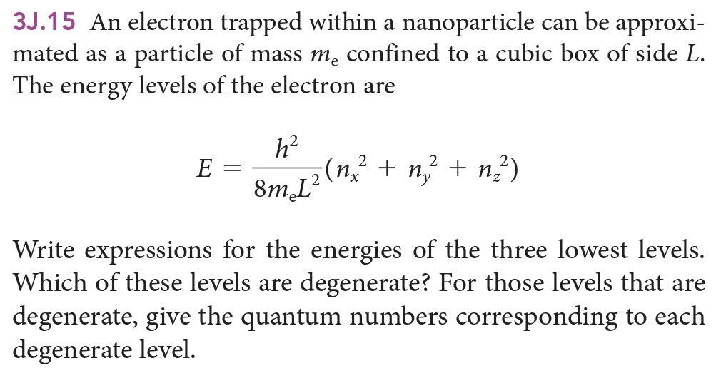 Solved 3J.15 An electron trapped within a nanoparticle can | Chegg.com