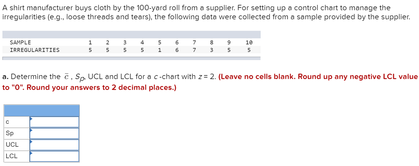 Solved A shirt manufacturer buys cloth by the 100 -yard roll | Chegg.com