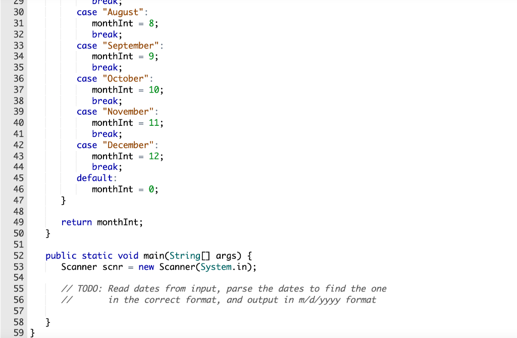 Solved 8 6 LAB Parsing Dates In JAVA Here Are Chegg