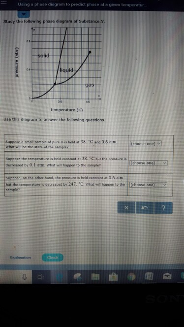 Solved Using a phase diagram to predict phase at a given | Chegg.com