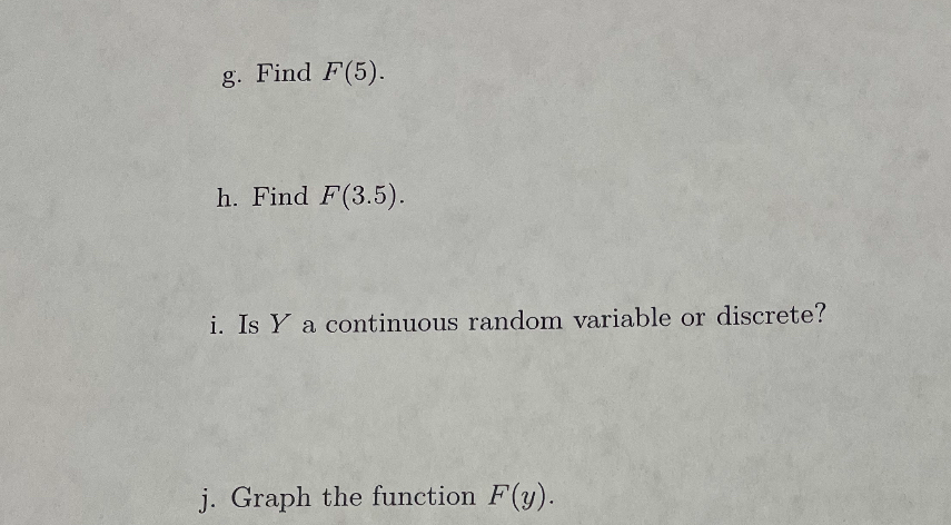 Solved Q3(20pts). Let Y be a random variable with p(y) given | Chegg.com