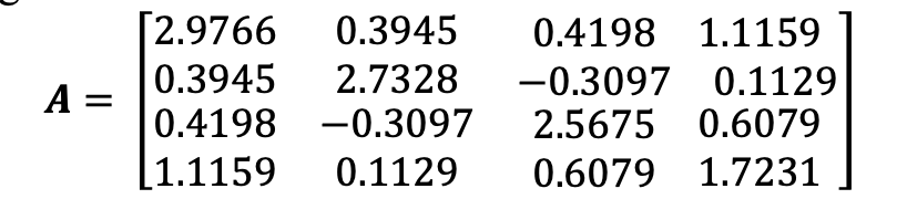 Solved Consider the following matrix A: Design the following | Chegg.com